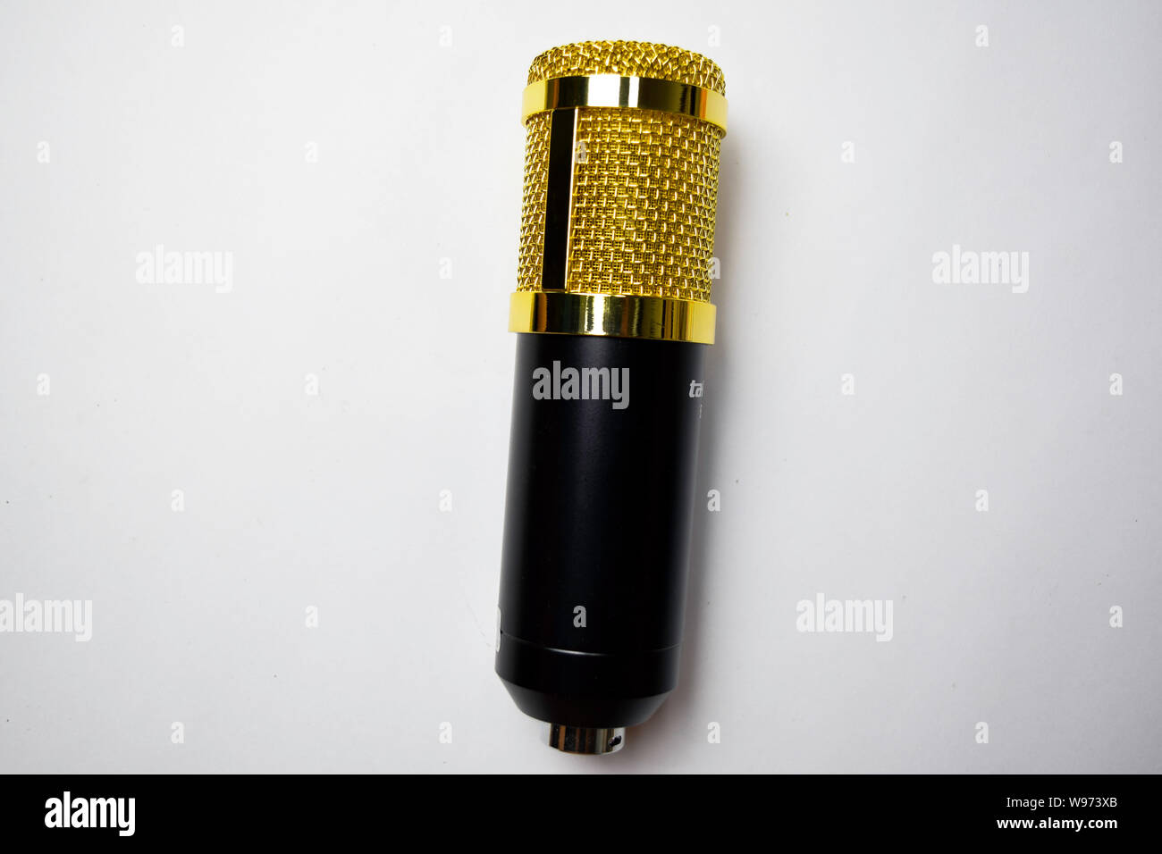 Close up Retro microphone isolated on white background Stock Photo - Alamy