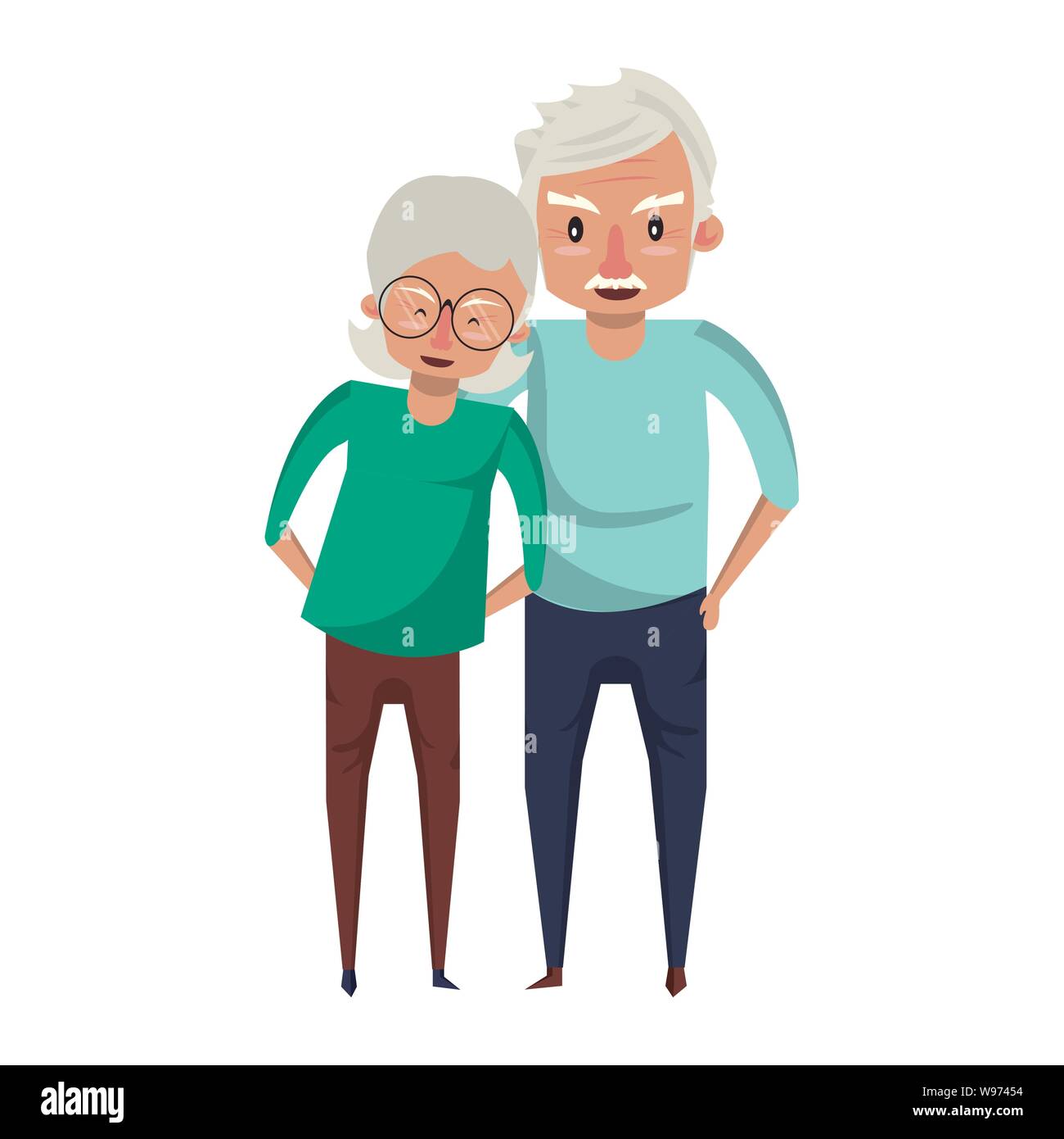 grandparents senior old people cartoon Stock Vector Image & Art - Alamy