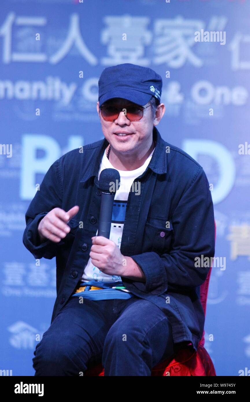 Chinese kungfu star Jet Li is pictured during a charity activity in ...