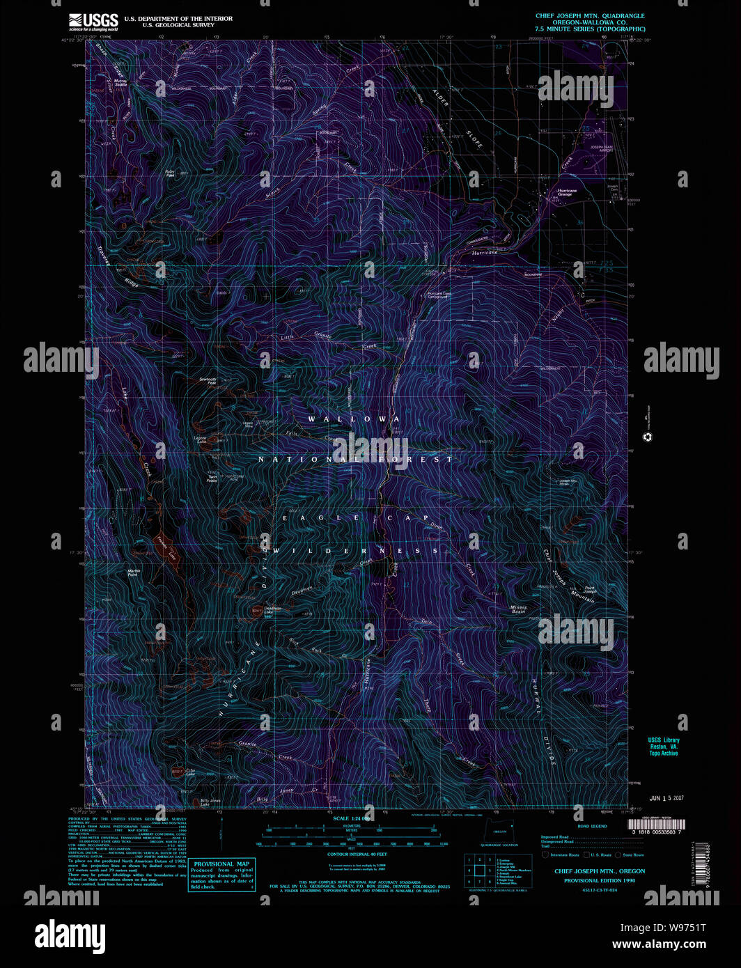 Map of joseph oregon hi-res stock photography and images - Alamy