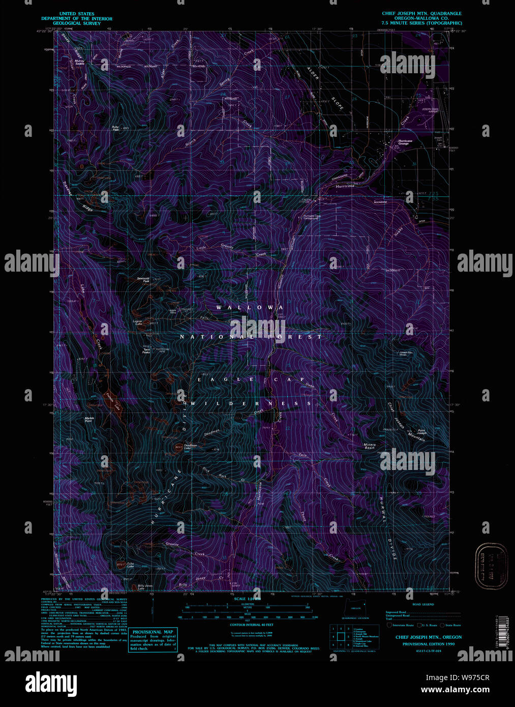 Map of joseph oregon hi-res stock photography and images - Alamy