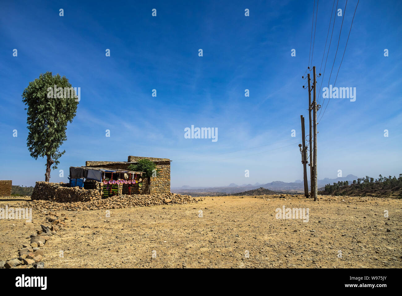 Landscape around historical city Aksum - Ethiopia, Africa Stock Photo ...