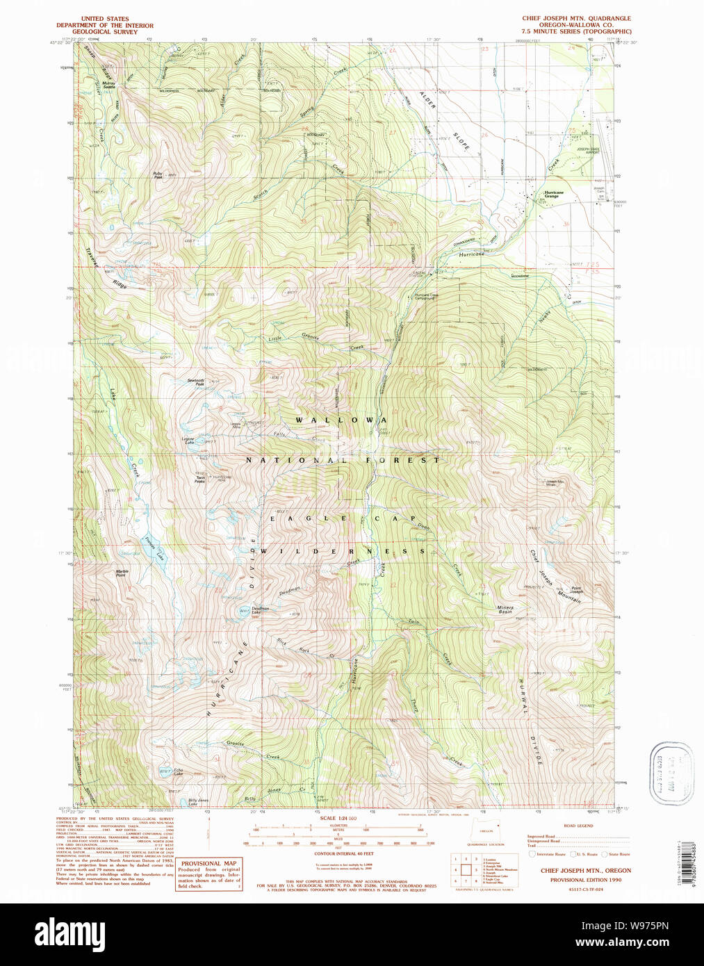 Map of joseph oregon hi-res stock photography and images - Alamy