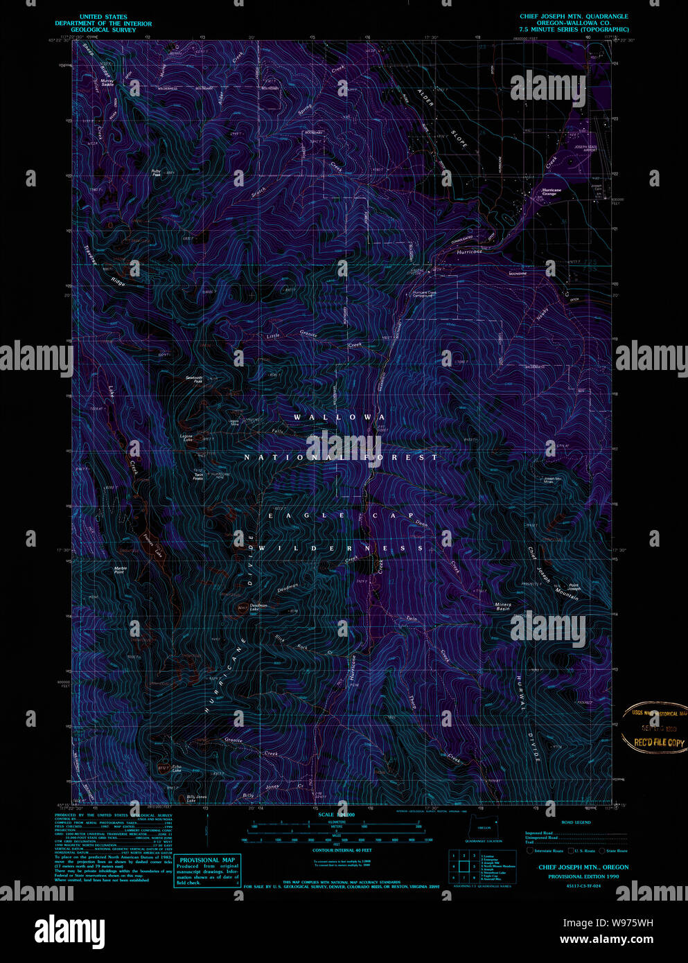 Map of joseph oregon hi-res stock photography and images - Alamy