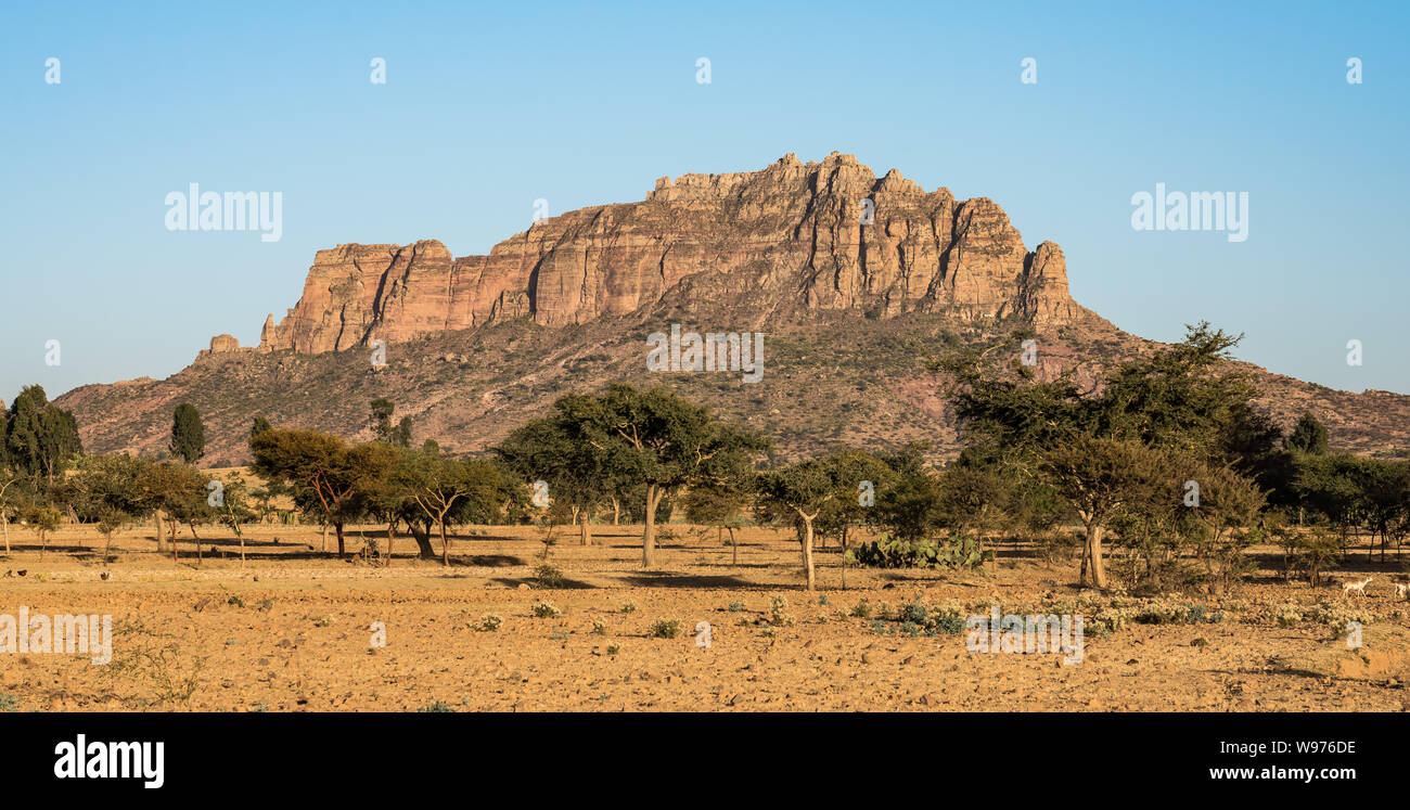 Landscape in Gheralta near Abraha Asbaha in Tigray, Northern Ethiopia ...