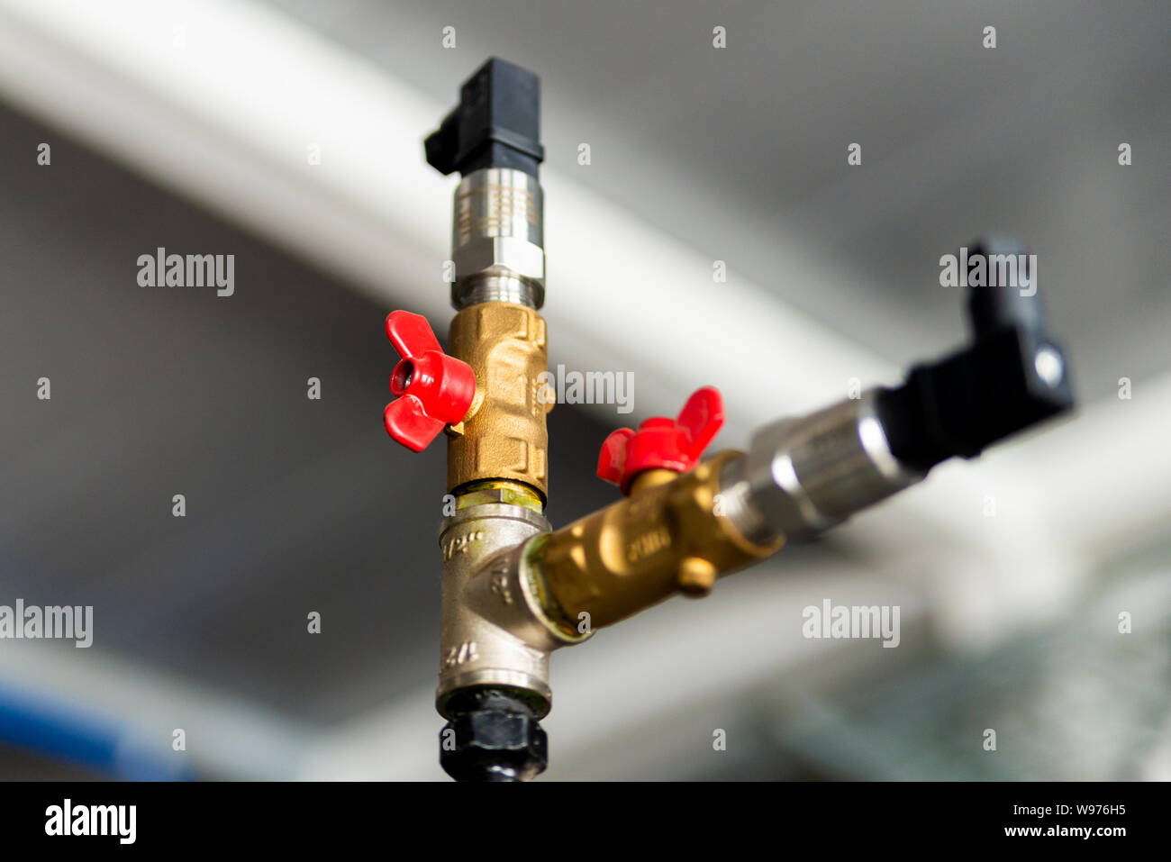 Fittings and valve, pipes and adapters. Plumbing fixtures and piping ...