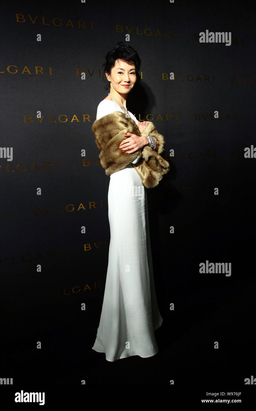 Hong Kong actress Maggie Cheung poses at the opening ceremony for the ...