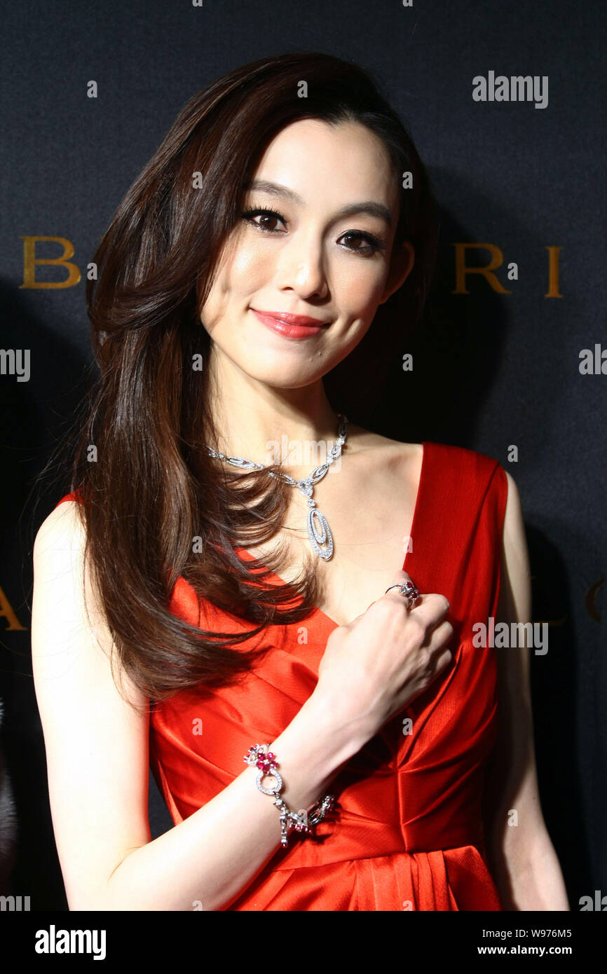 Taiwanese singer Christine Fan or Fan Fan poses at the opening ceremony ...