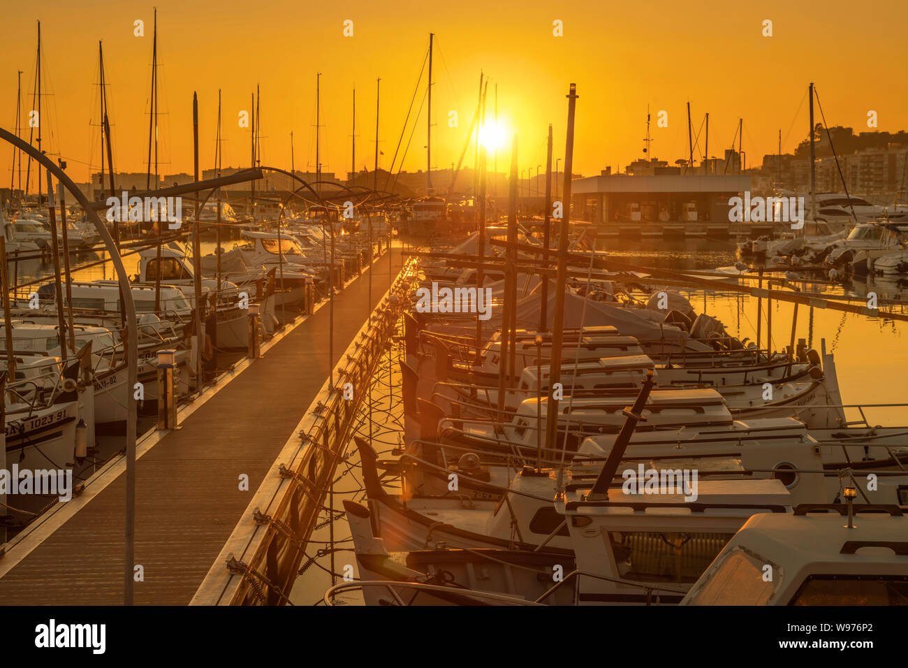 MARINA PORT OF BLANES COSTA BRAVA GERONA CATALONIA SPAIN Stock Photo ...
