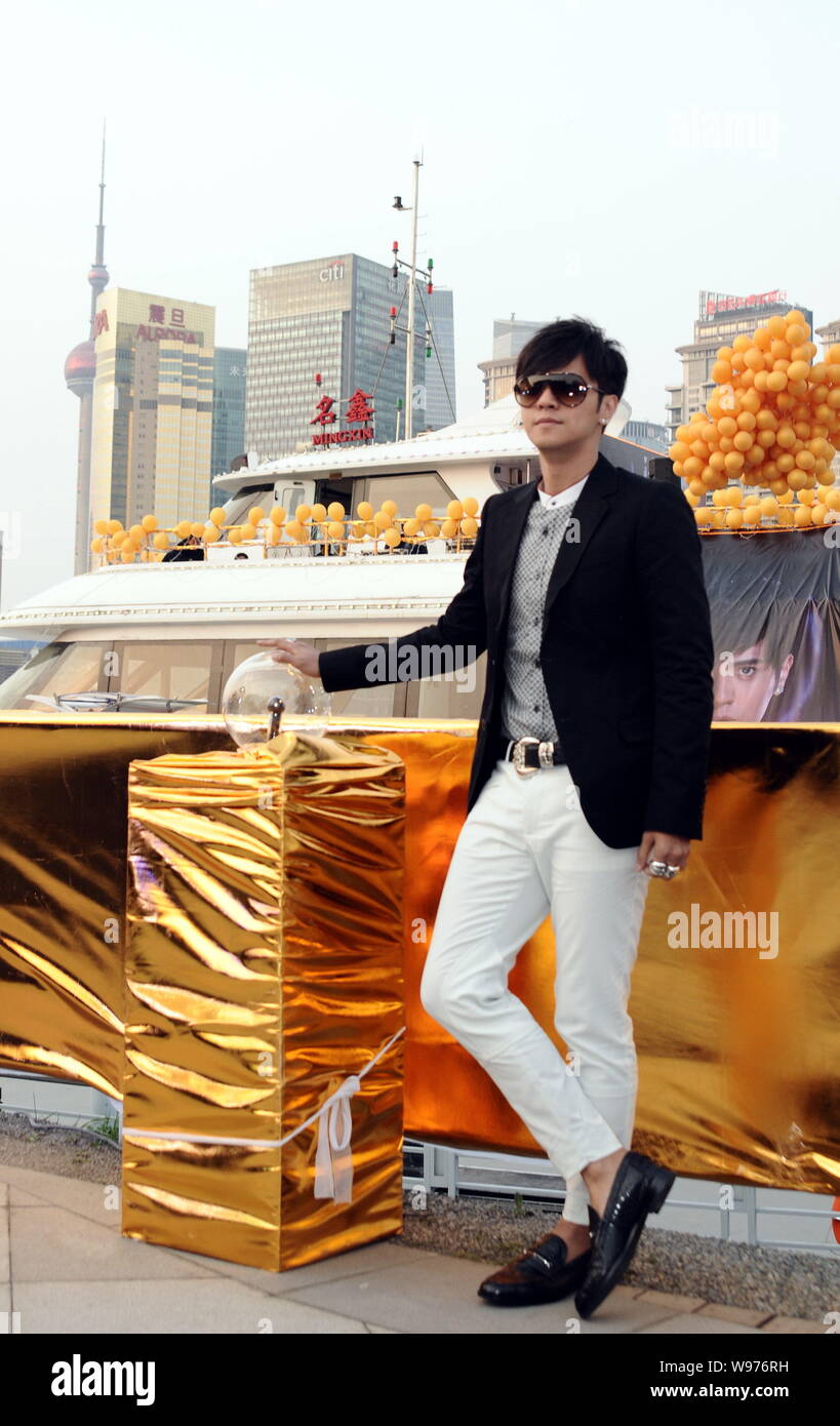 Taiwanese singer Show Lo poses during a promotional activity for his ...