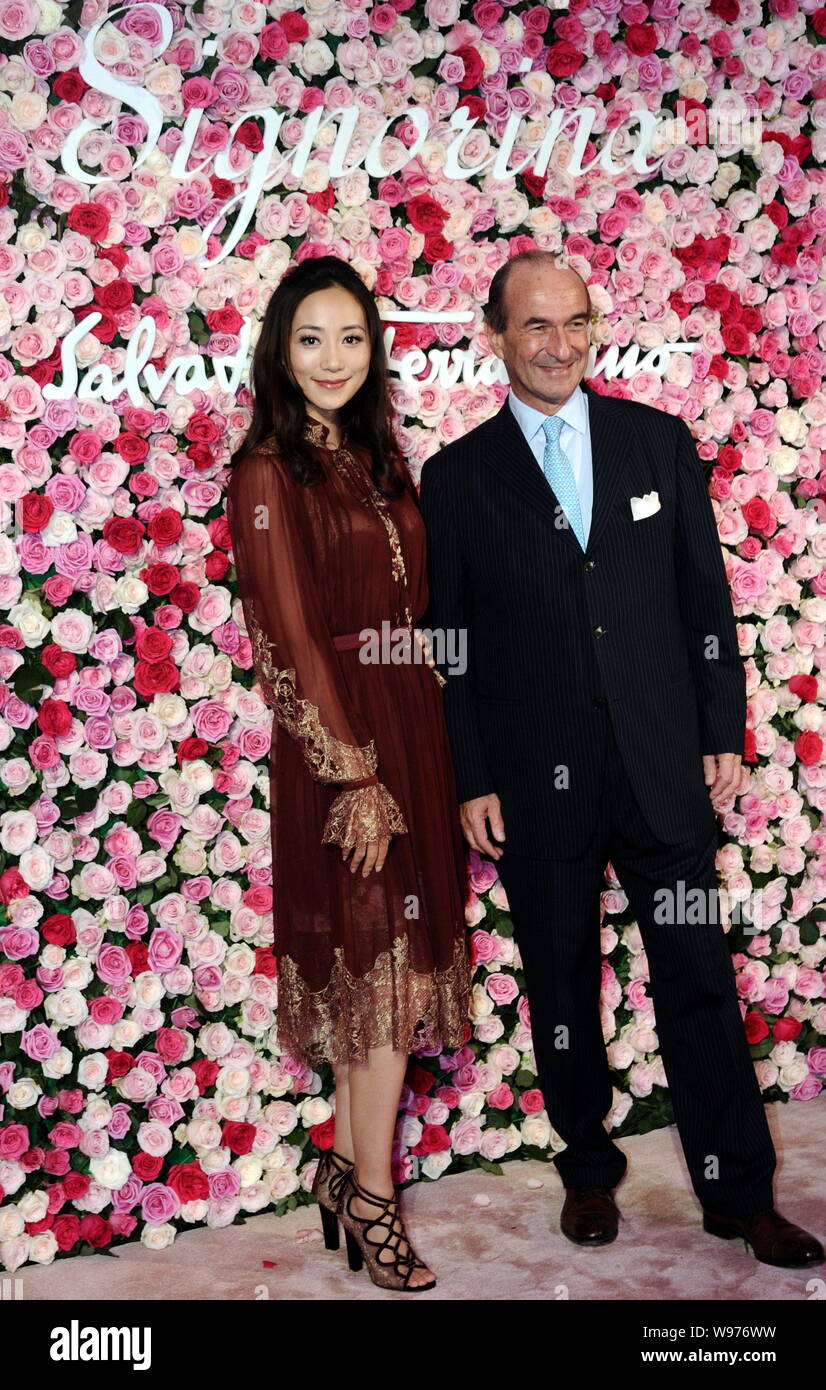 Chinese singer and actress Cecilia Han Xue, left, poses with Michele ...
