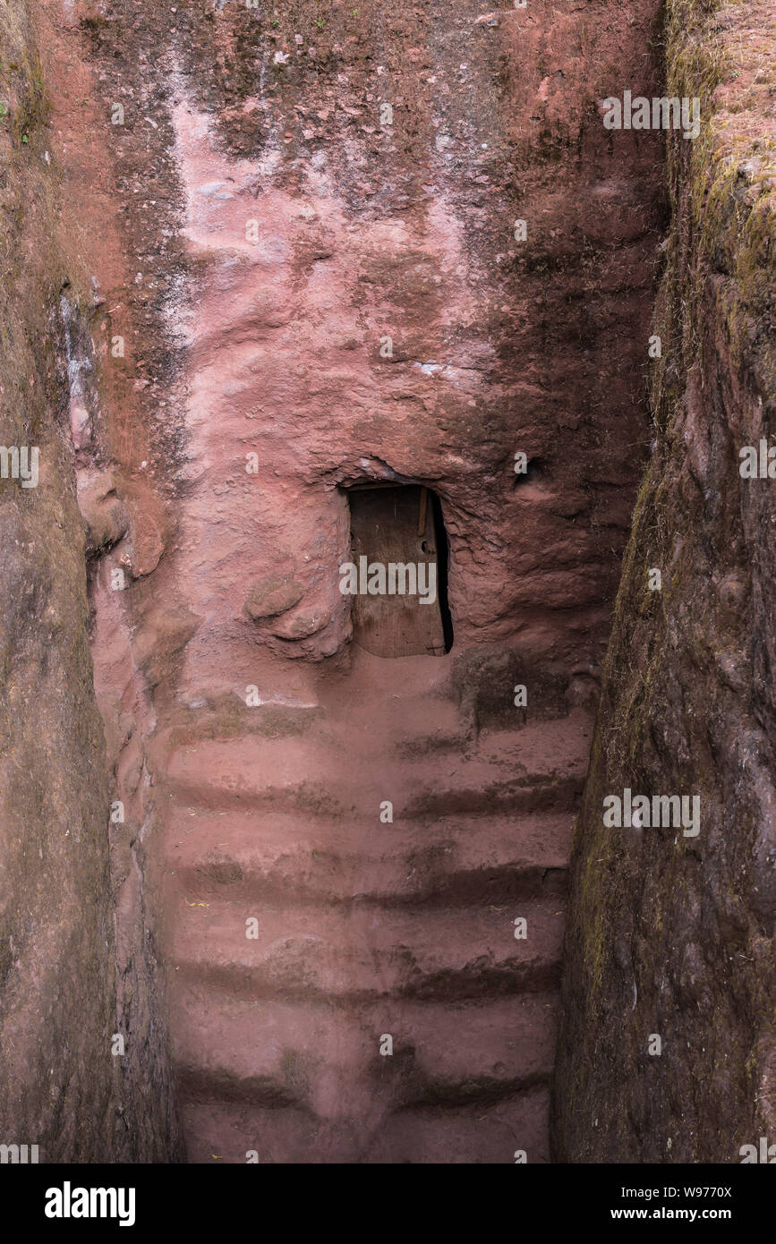 Bete Amanuel, monolitic church in Lalibela, Ethiopia Africa Stock Photo ...