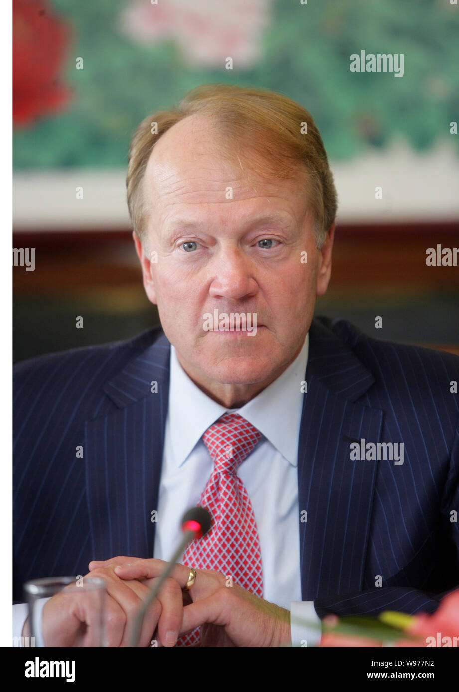 John Chambers, CEO of Cisco Systems, is pictured during a conference in ...