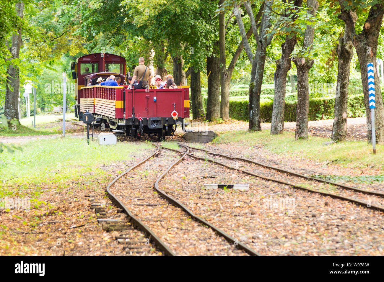 Matravasut narrow-gauge railway line from Gyongyos to Matrafured in ...