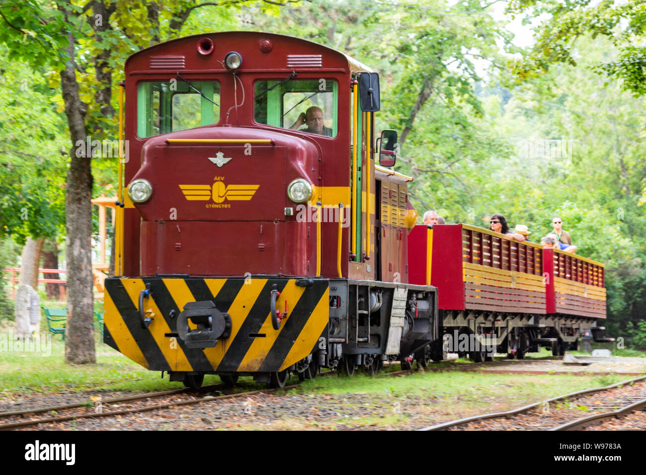 Matravasut narrow-gauge railway line from Gyongyos to Matrafured in ...