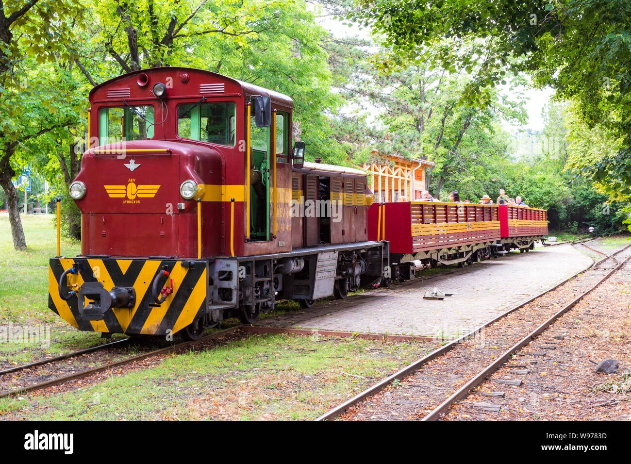 Matravasut narrow-gauge railway line from Gyongyos to Matrafured in ...