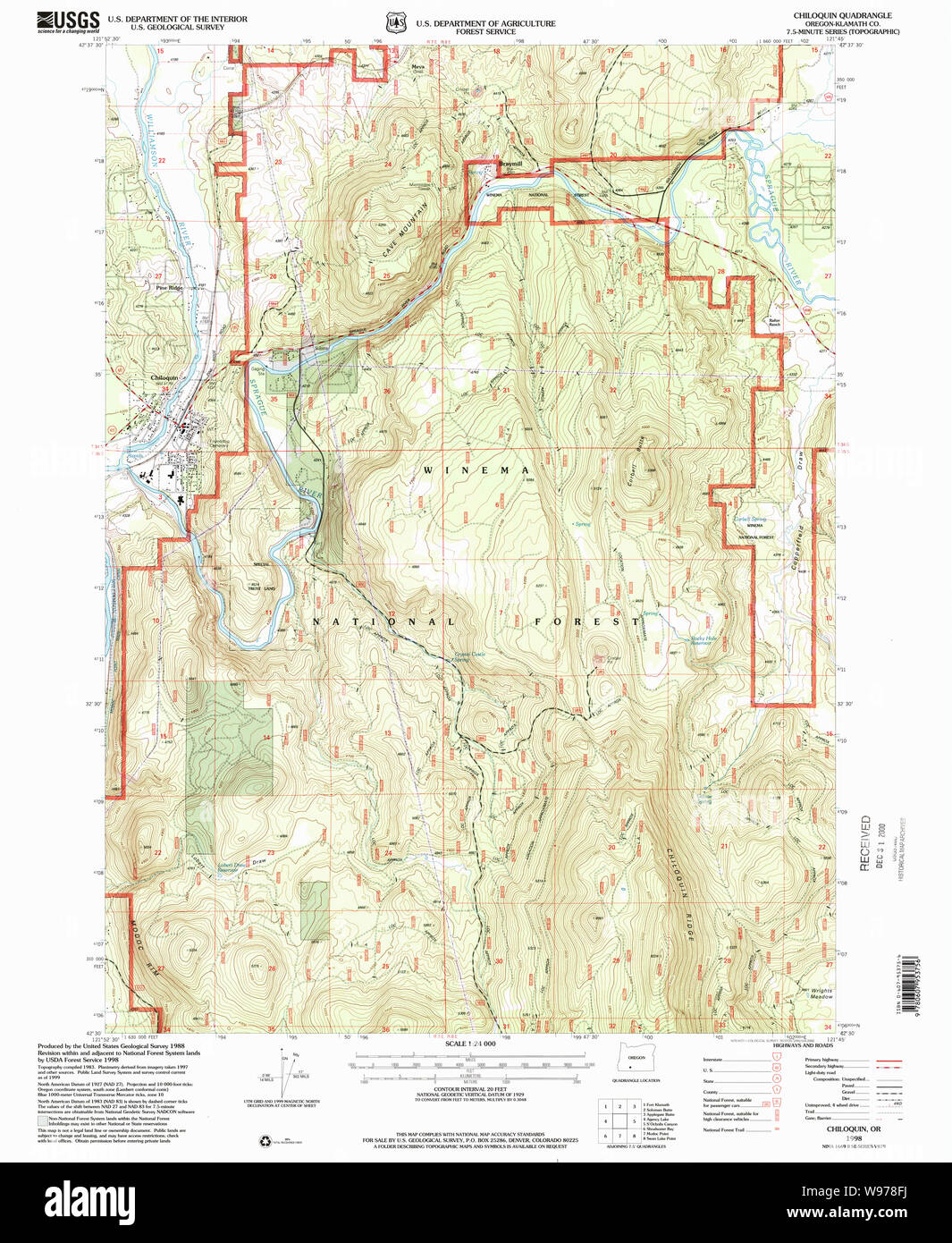 Map of chiloquin hi-res stock photography and images - Alamy