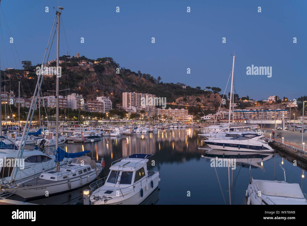 MARINA PORT OF BLANES COSTA BRAVA GERONA CATALONIA SPAIN Stock Photo ...