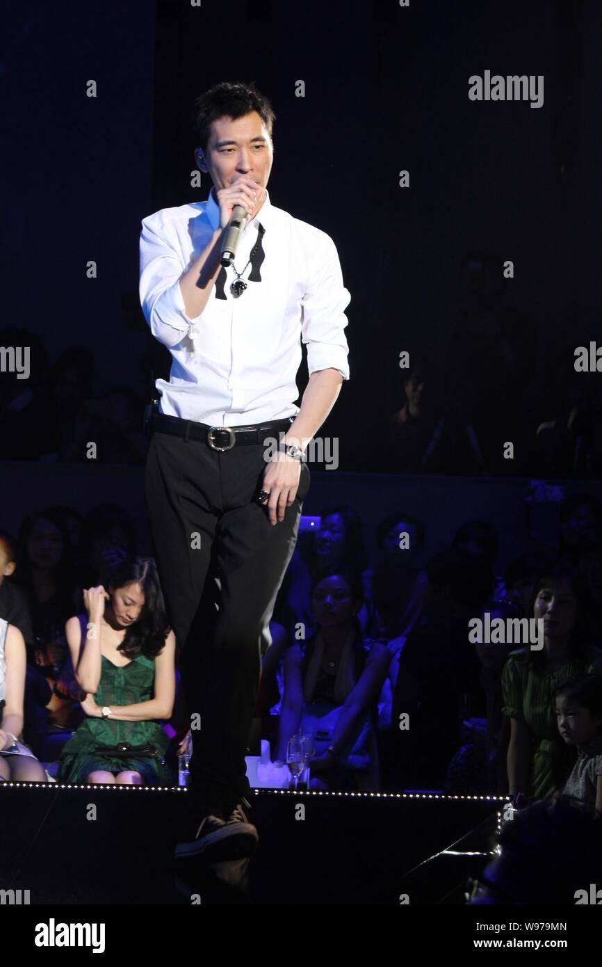 Taiwanese singer and actor Stanley Huang performs during the opening gala for the Swarovski ...