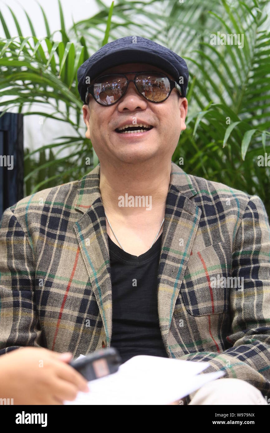 Hong Kong actor Robert Au-Yeung is interviewed during the 18th Shanghai ...