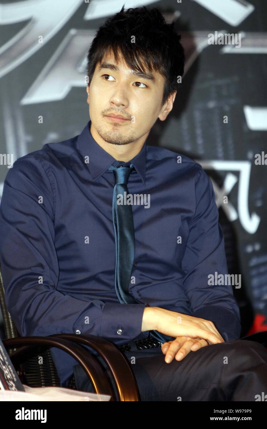 Taiwanese actor Mark Chao poses during the premiere carnival for his ...