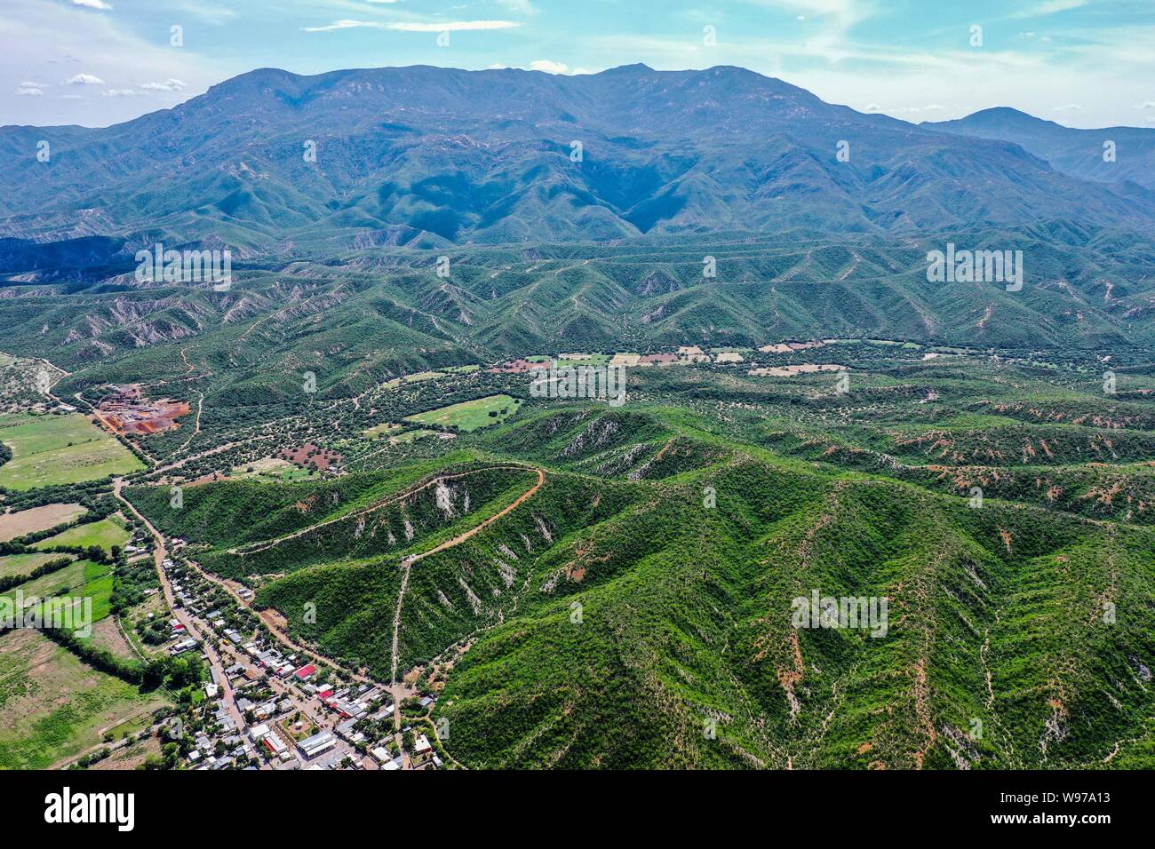 landscape or aerial view of the municipality of San Felipe de Jesús ...
