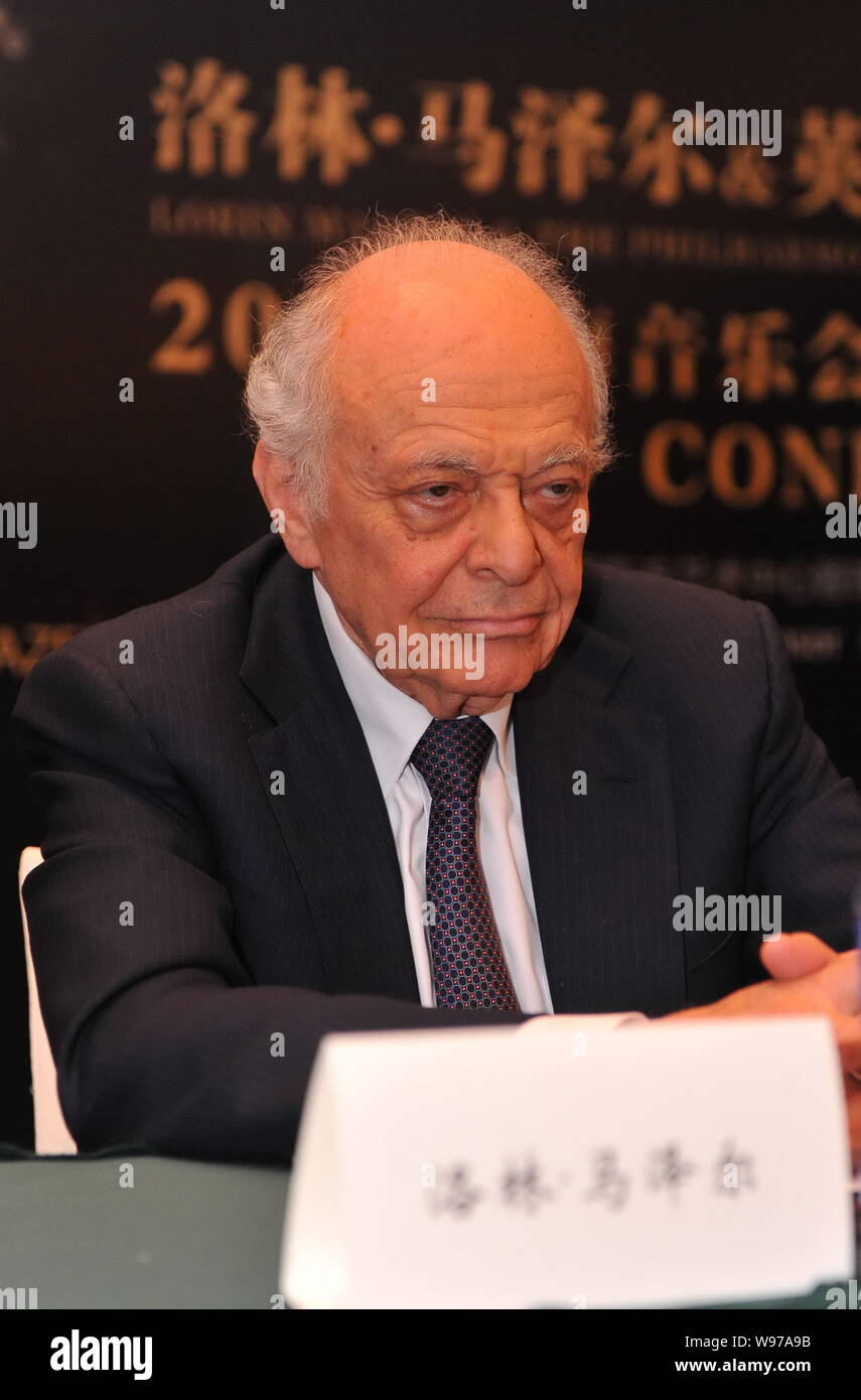 US conductor Lorin Maazel is pictured during a press conference for the ...
