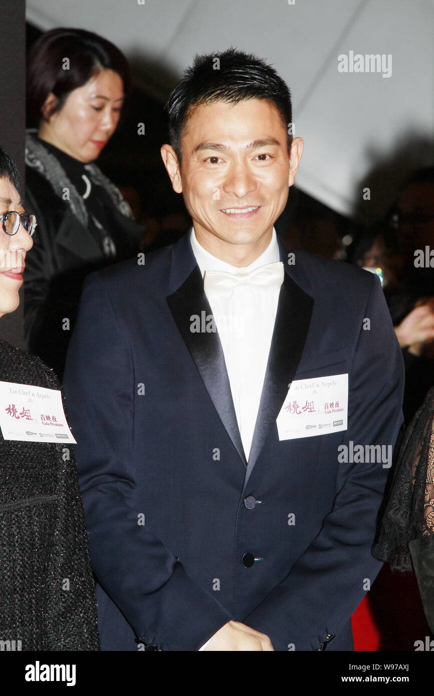 Hong Kong singer and actor Andy Lau is pictured during the premiere ...