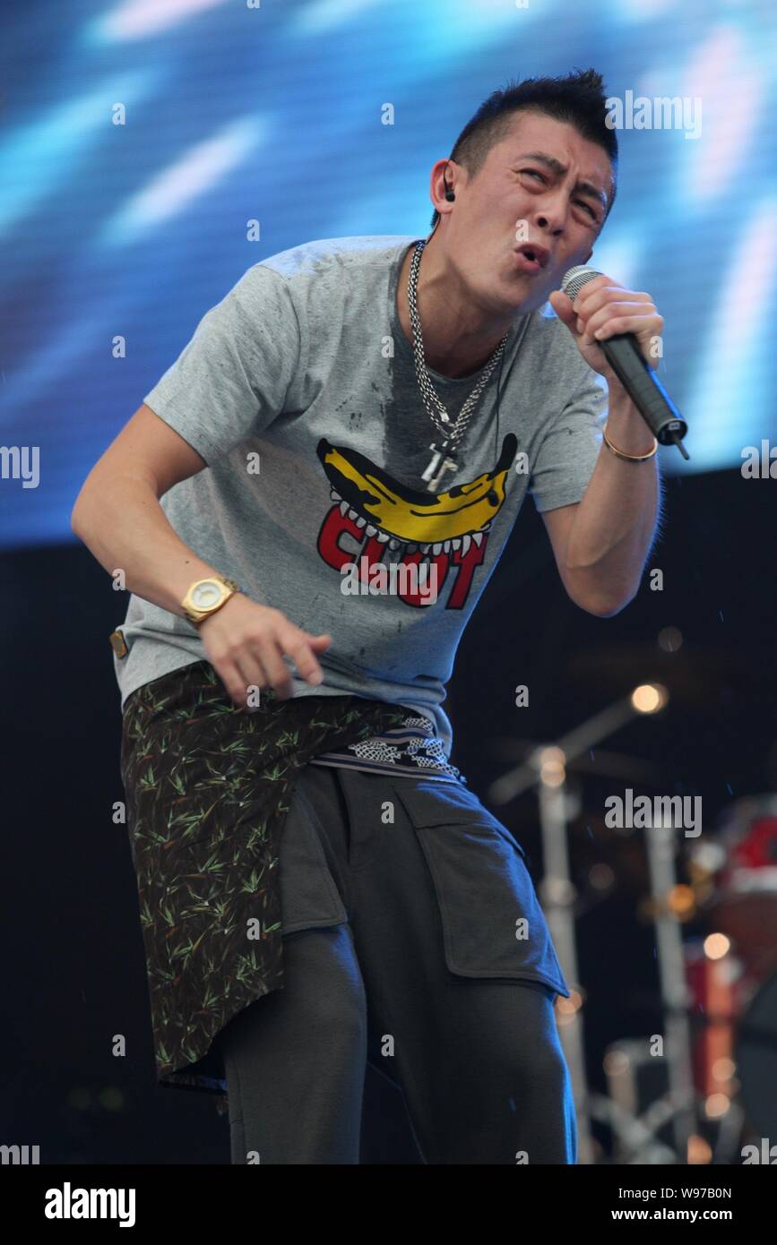 Hong Kong pop singer Edison Chen performs during the 2012 Big Love ...