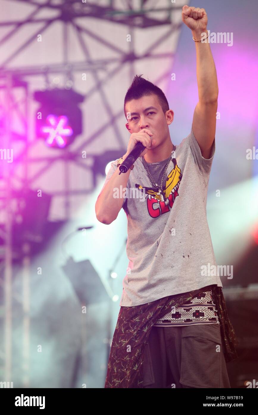 Hong Kong pop singer Edison Chen performs during the 2012 Big Love ...