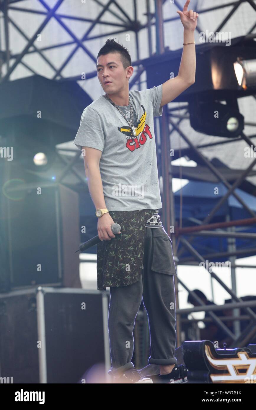 Hong Kong pop singer Edison Chen performs during the 2012 Big Love ...