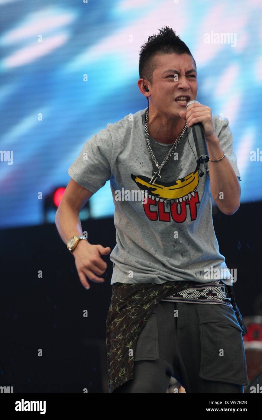 Hong Kong pop singer Edison Chen performs during the 2012 Big Love ...