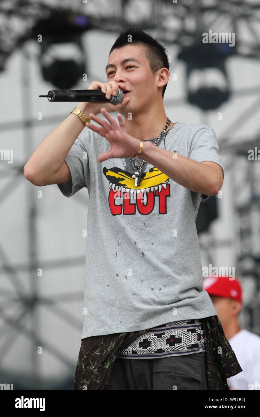 Hong Kong pop singer Edison Chen performs during the 2012 Big Love ...