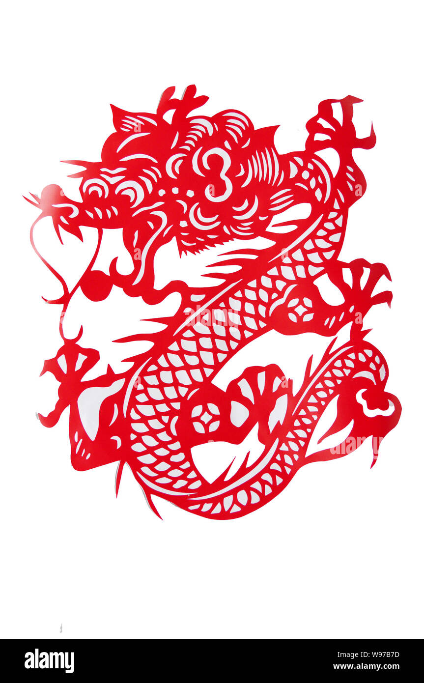 Chinese paper cut art dragon hi-res stock photography and images - Alamy