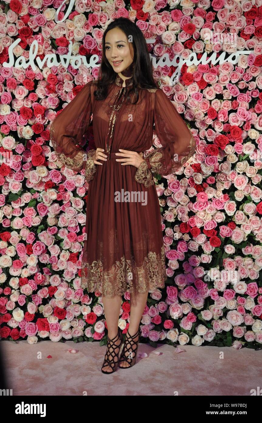 Chinese singer and actress Cecilia Han Xue poses during a launch ...