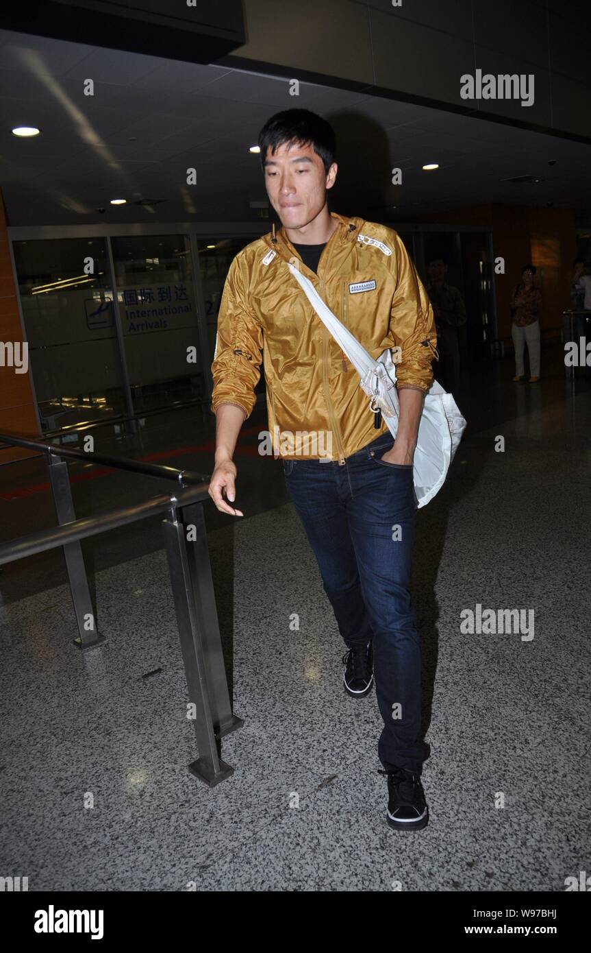 Chinese hurdler Liu Xiang is pictured at the Shanghai Pudong ...