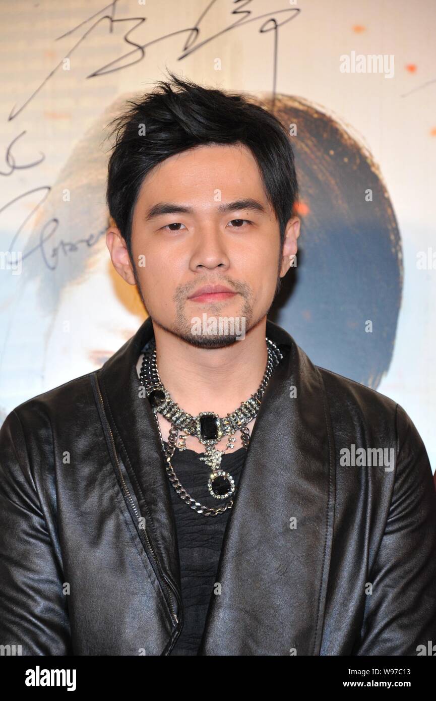 Taiwanese superstar Jay Chou poses during a premiere ceremony for the ...