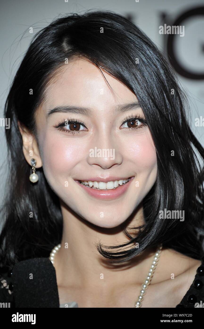 Hong Kong actress and model Angelababy poses during a UGG press ...