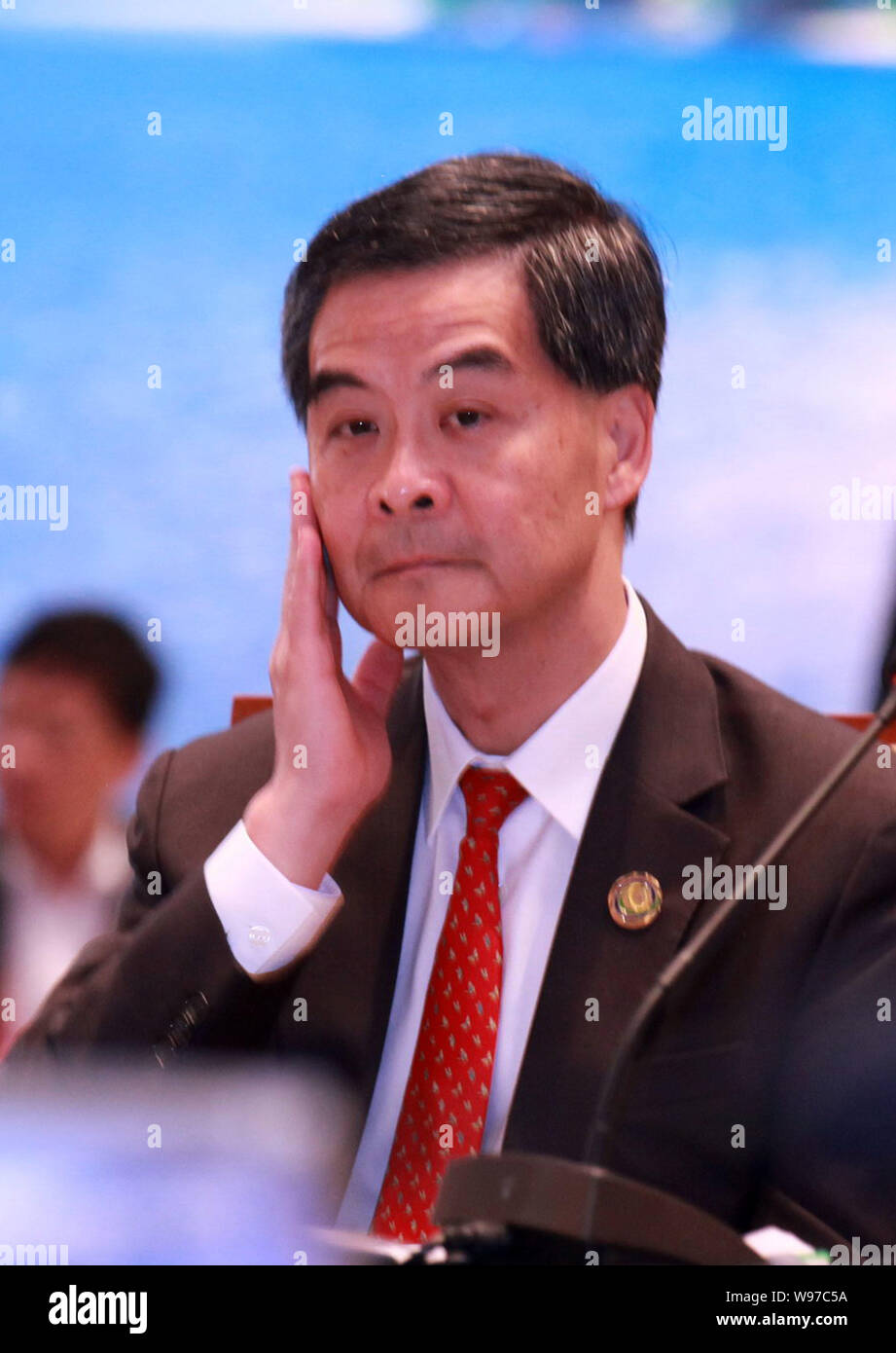 Hong Kong Chief Executive CY Leung (Leung Chun-ying) attends the 8th ...