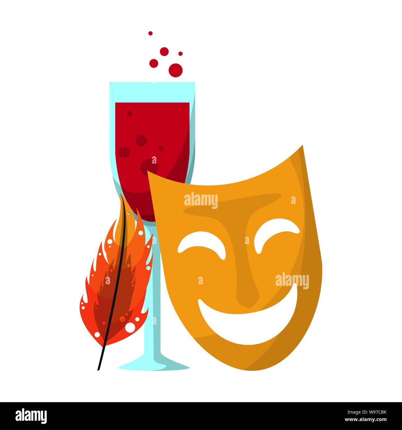 party mask festive celebration cartoon Stock Vector Image & Art - Alamy
