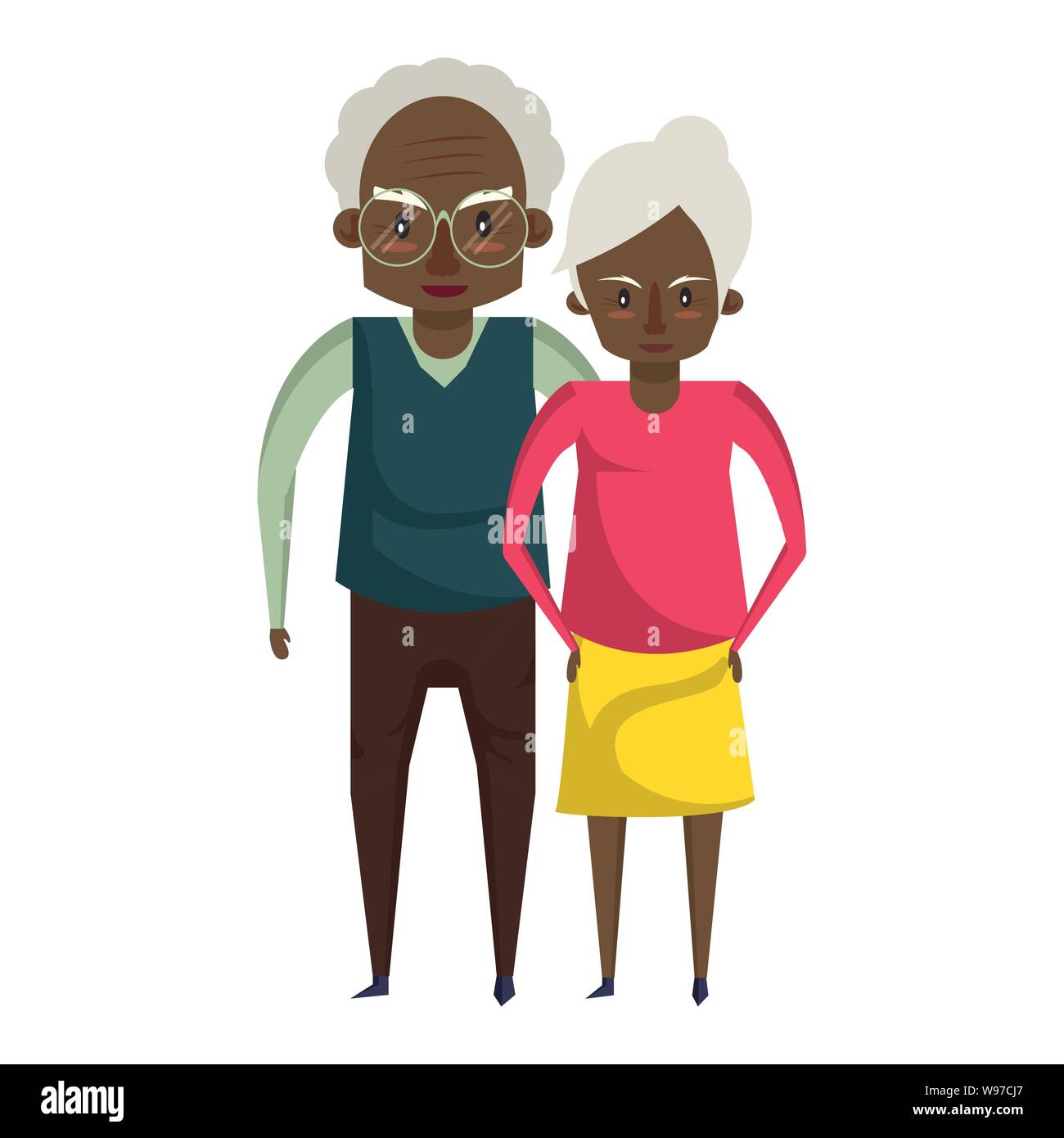 grandparents senior old people cartoon Stock Vector Image & Art - Alamy