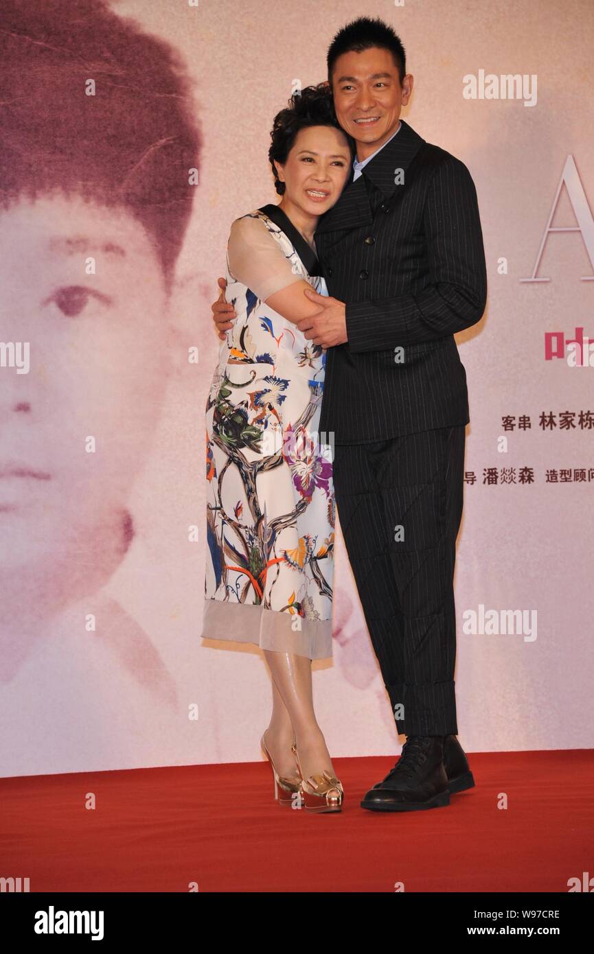 Hong Kong actor and singer Andy Lau and actress Deannie Yip (Deannie Ip ...