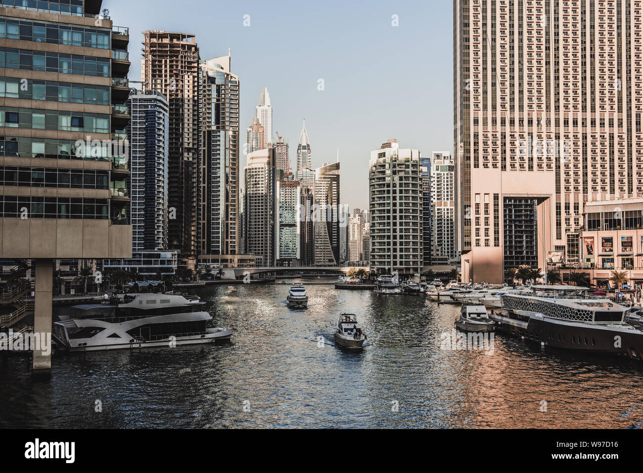 Dubai Marina at sunset Stock Photo - Alamy
