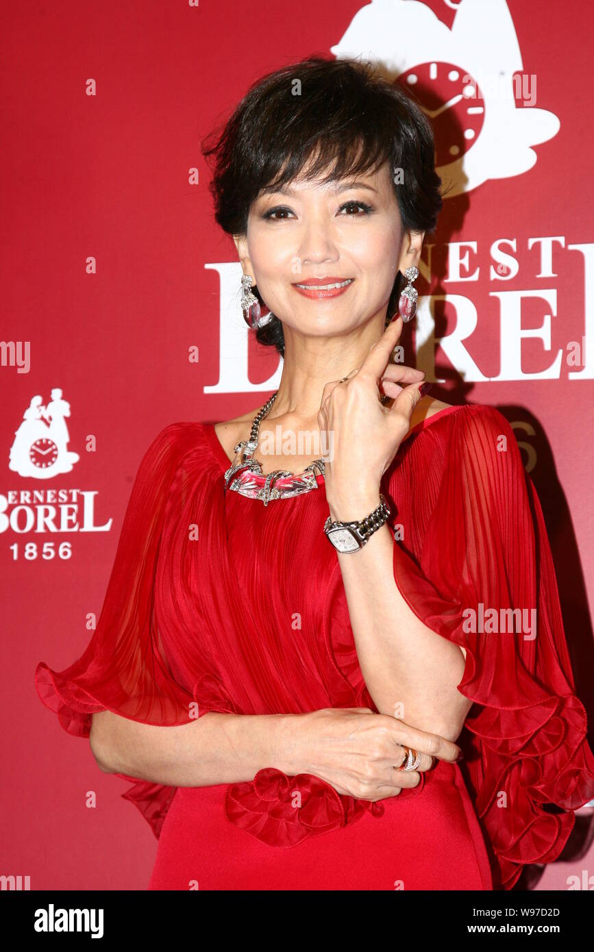 Hong Kong singer Angie Chiu poses at a Swiss brand watchs promotional ...