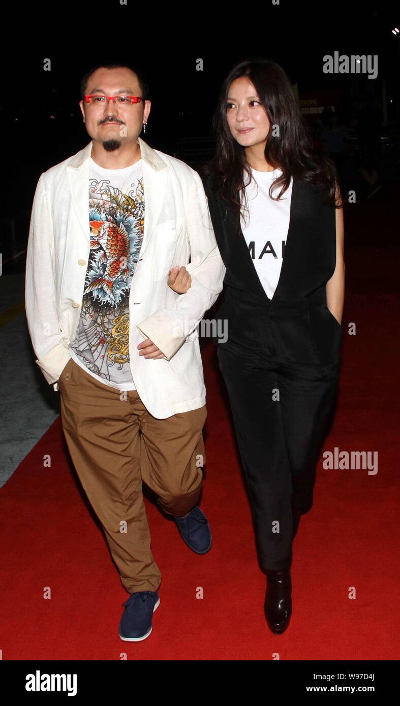 Chinese actress Vicky Zhao Wei and director Wuershan arrive for a ...