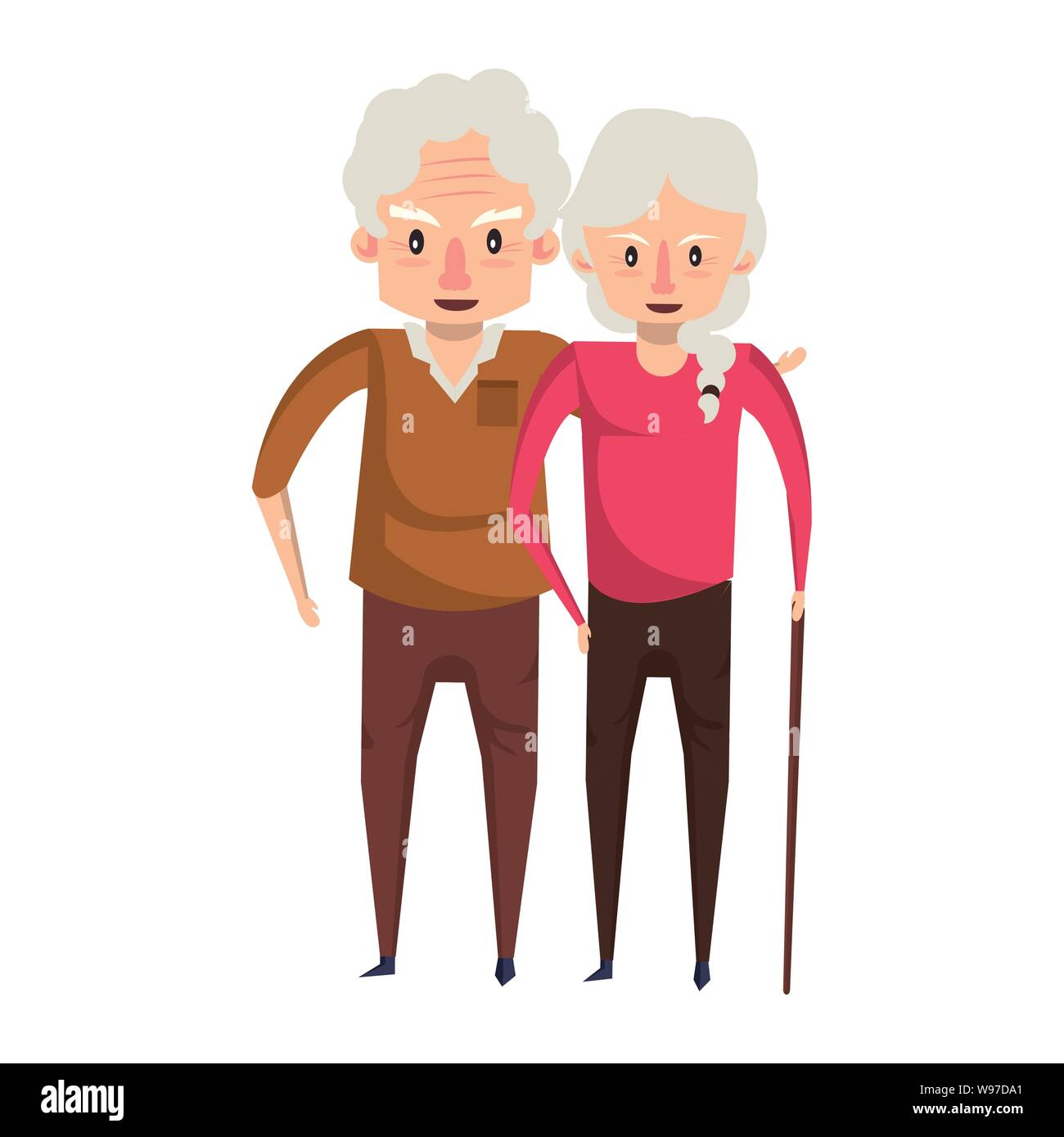 grandparents senior old people cartoon Stock Vector Image & Art - Alamy