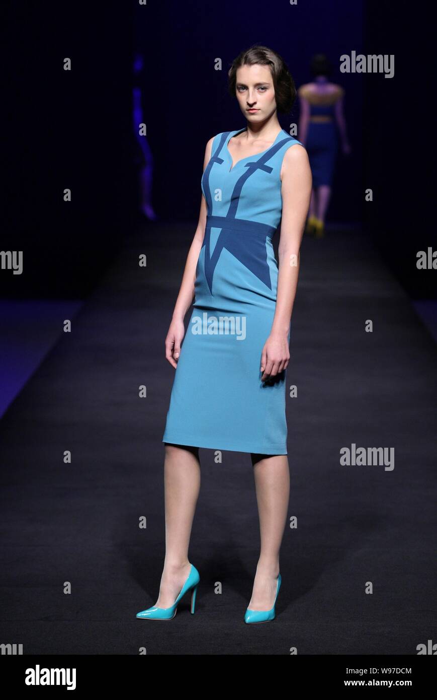 A model displays a new creation by Chinese designer Tanya Wang Yannan ...