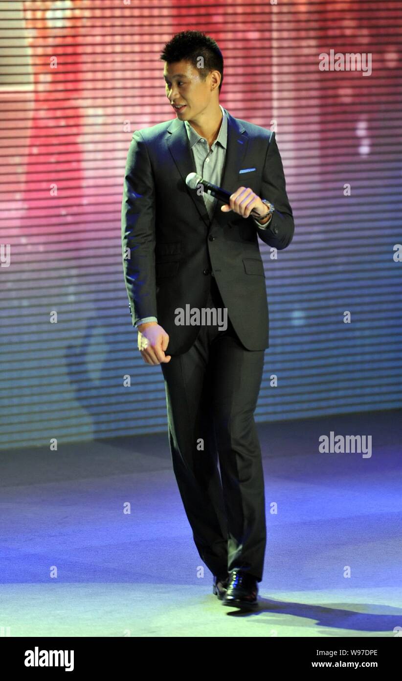 NBA basketball star Jeremy Lin is pictured at a TV show during his ...