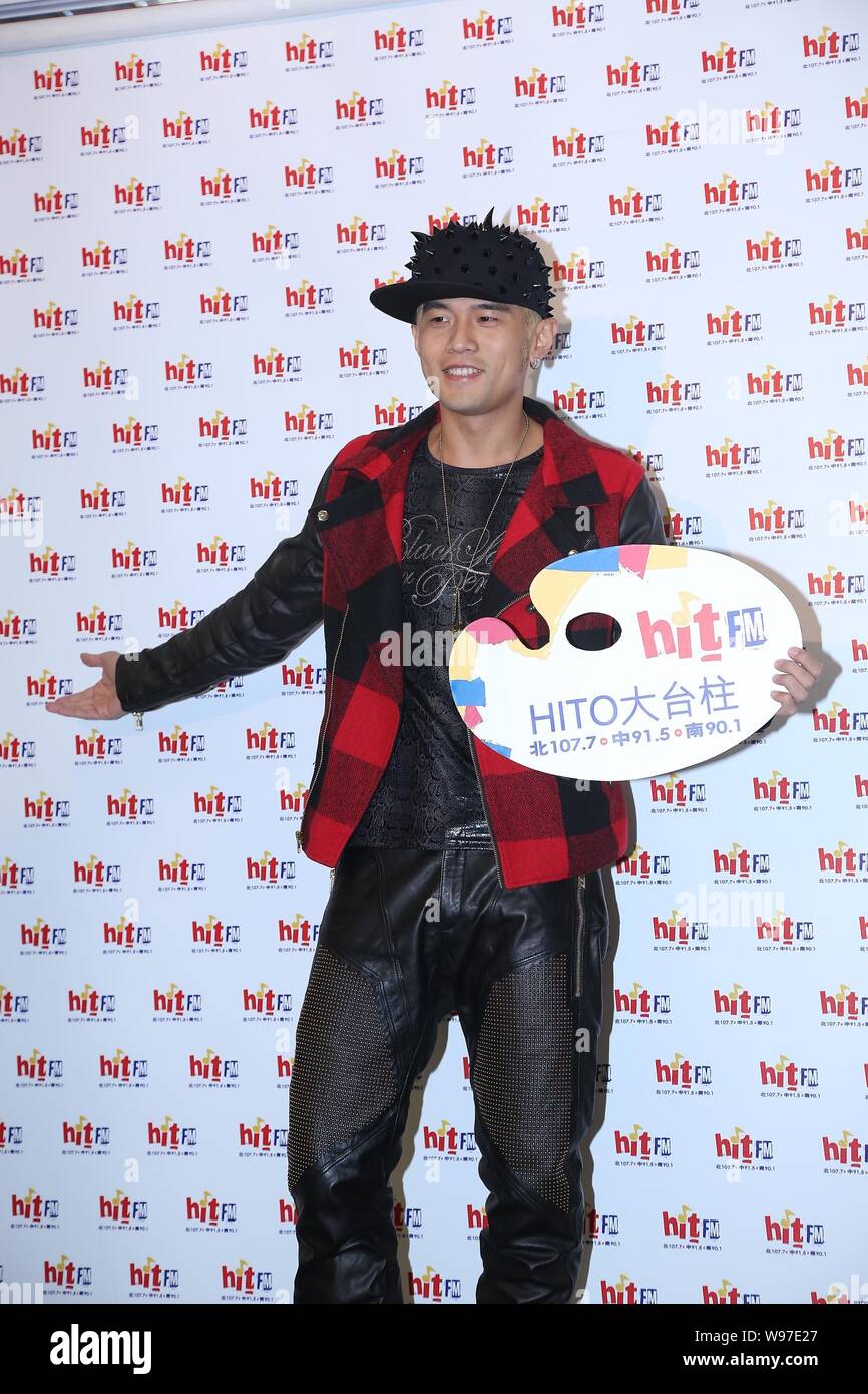 Taiwanese singer Jay Chou poses at a press conference to promotes his ...