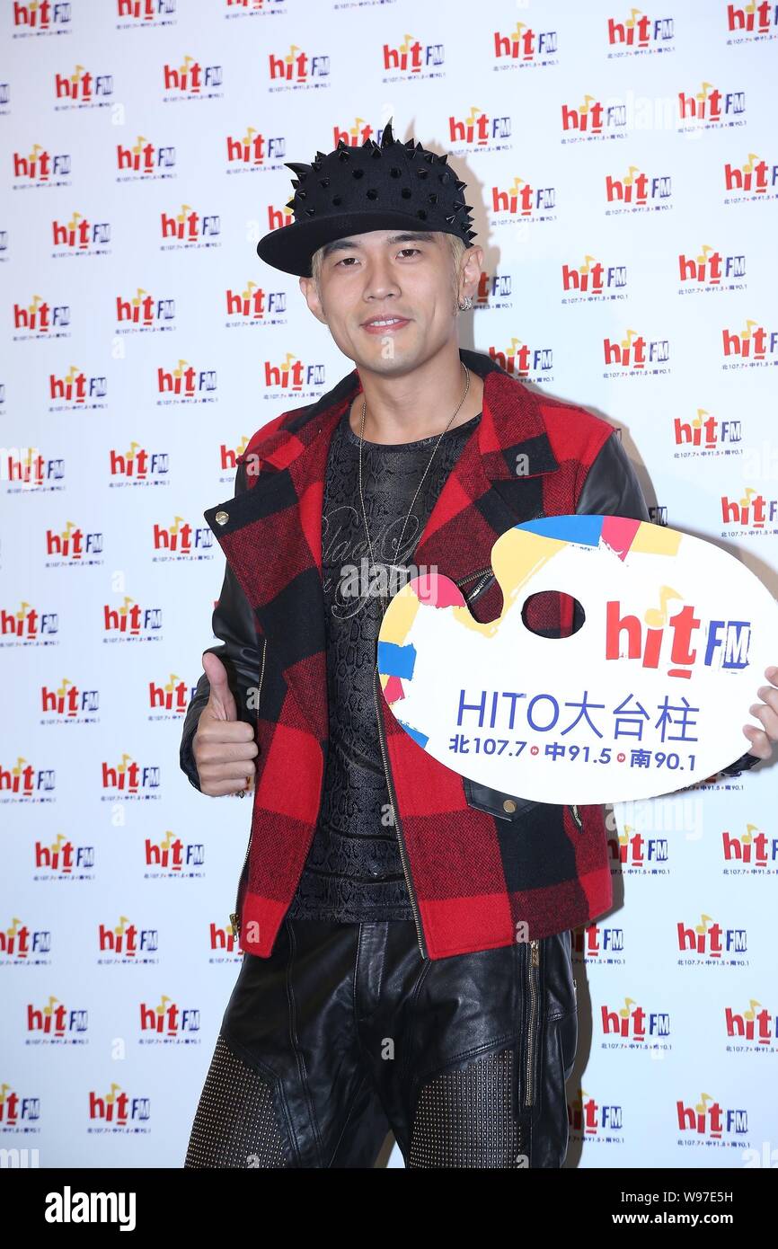 Taiwanese singer Jay Chou poses at a press conference to promotes his ...